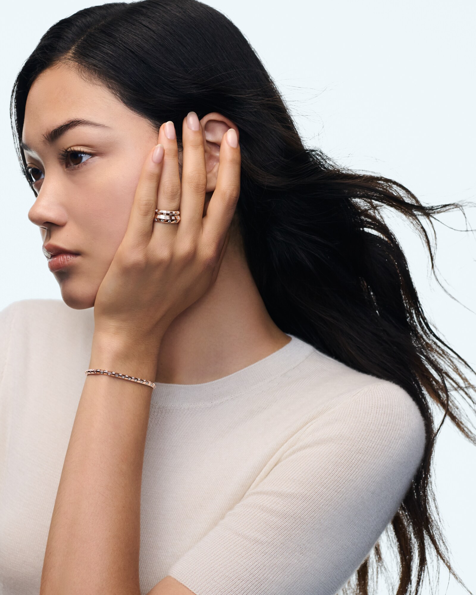 Le Damier de Louis Vuitton Medium Ring, Rose Gold and Diamonds - Categories | Louis Vuitton India